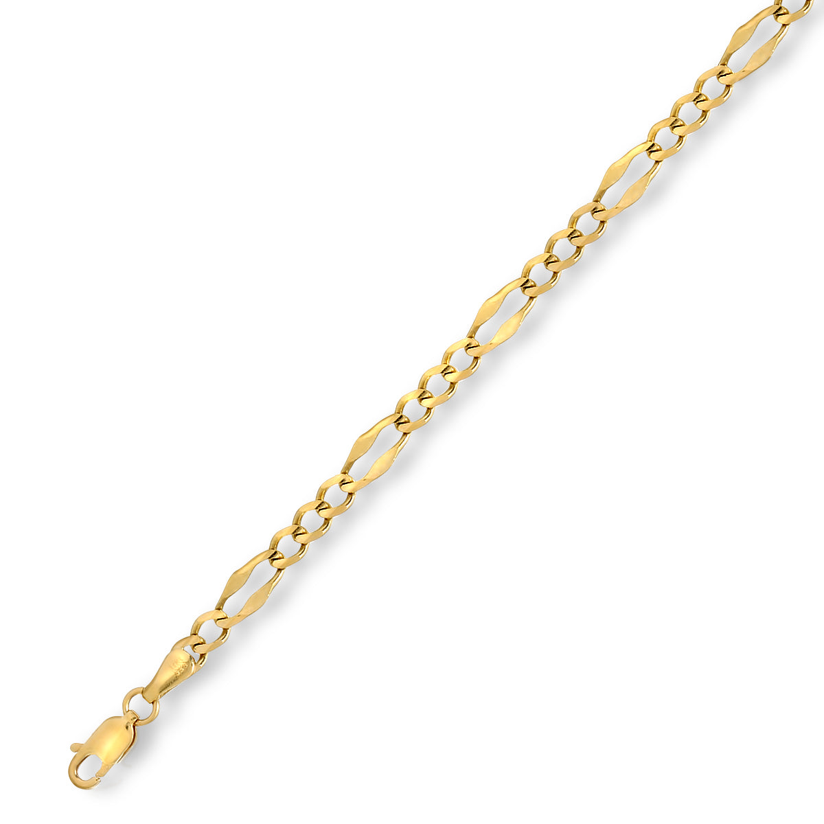 Chains - Figaro Stamp Yellow | Crown Gold Inc. Wholesale Gold Jewelry