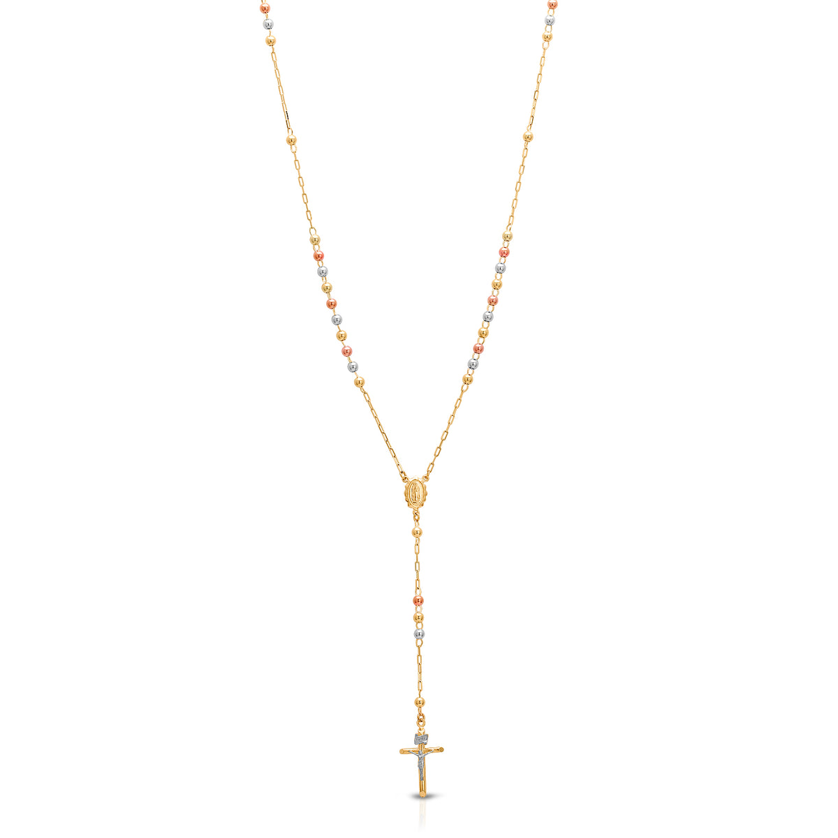 Rosaries - Tri Color Polish | Crown Gold Inc. Wholesale Gold Jewelry